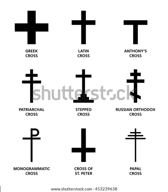 Christian Cross Variants Nine Most Important Stock Vector (Royalty Free ...