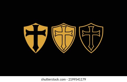 Christian Cross Vector Symbol Cross Logo Stock Vector (Royalty Free ...