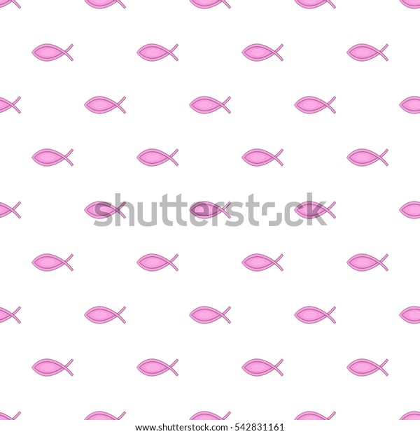 Christian Fish Pattern Cartoon Illustration Christian Stock Vector ...