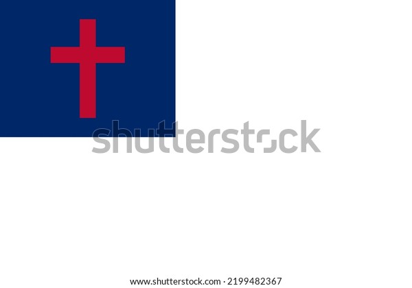 Christian Flag Official Colors Correct Proportion Stock Vector (Royalty ...