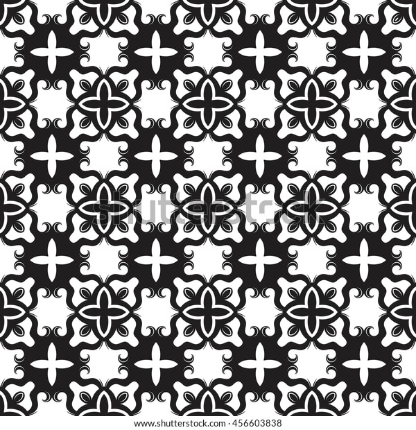 Christian Geometric Pattern Seamless Monochrome Stock Vector (Royalty ...