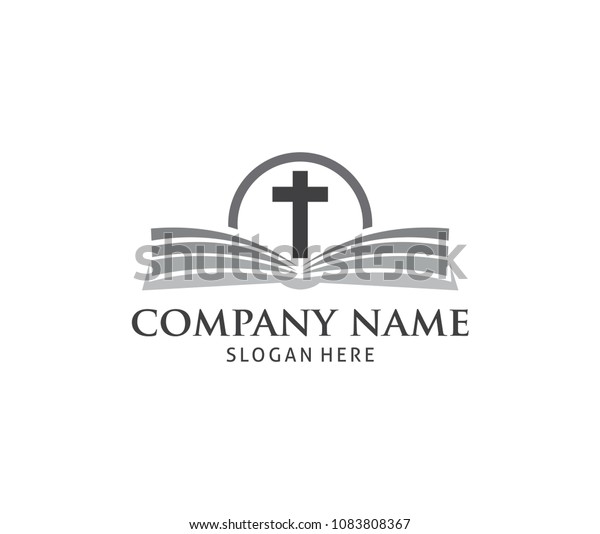 Christian Holy Book Vector Icon Logo 스톡 벡터(로열티 프리) 1083808367 ...