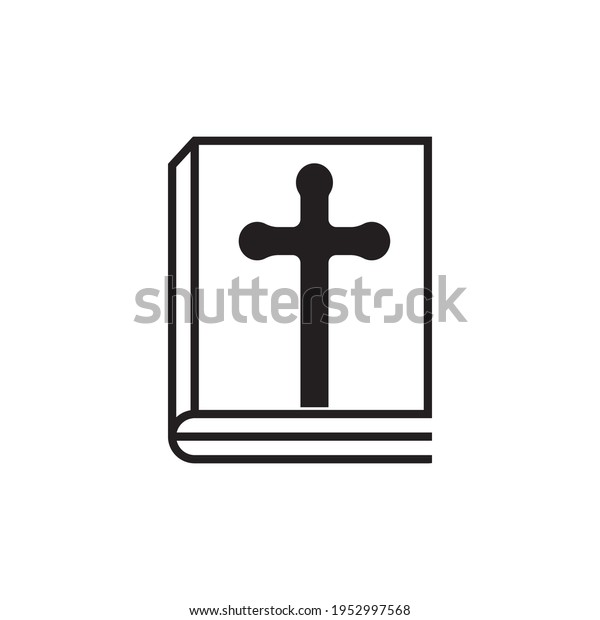 Christian Holy Book Vector Icon Logo Stock Vector (Royalty Free ...