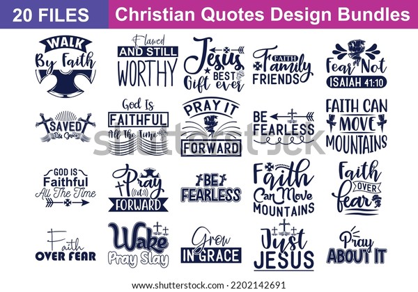 Christian Jesus Quotes Svg Bundle Quotes Stock Vector (Royalty Free ...
