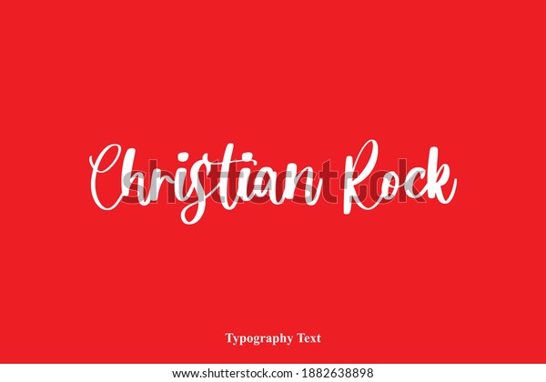 Christian Rock Typeface Cursive Calligraphy Text Stock Vector (Royalty ...