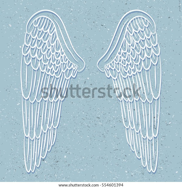 Christmas Angel Wings Vector Illustration Stock Vector (Royalty Free ...