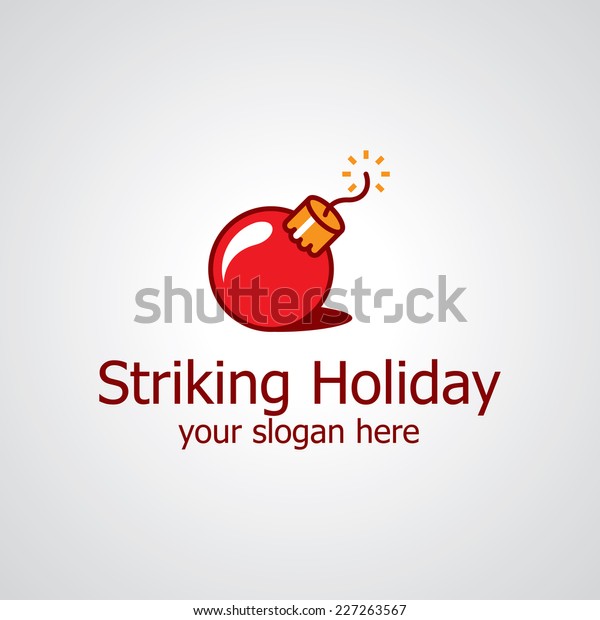 Christmas Ball Bomb Vector Logo Design Stock Vector (Royalty Free ...