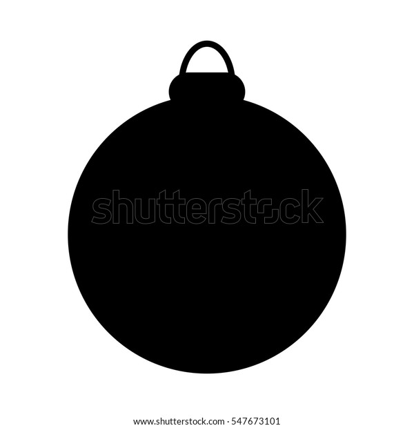 Christmas Bauble Silhouette Vector Symbol Icon Stock Vector (Royalty ...