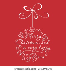 Christmas Bauble Text Design Stock Vector (Royalty Free) 341395160 ...