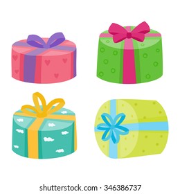 Big Presents Collection Vector Illustration Cartoon Stock Vector ...