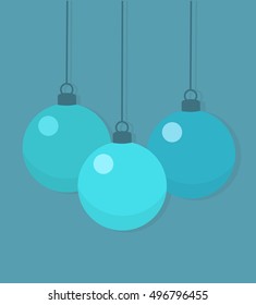 Christmas Blue Baubles Background Vector Illustration Stock Vector ...