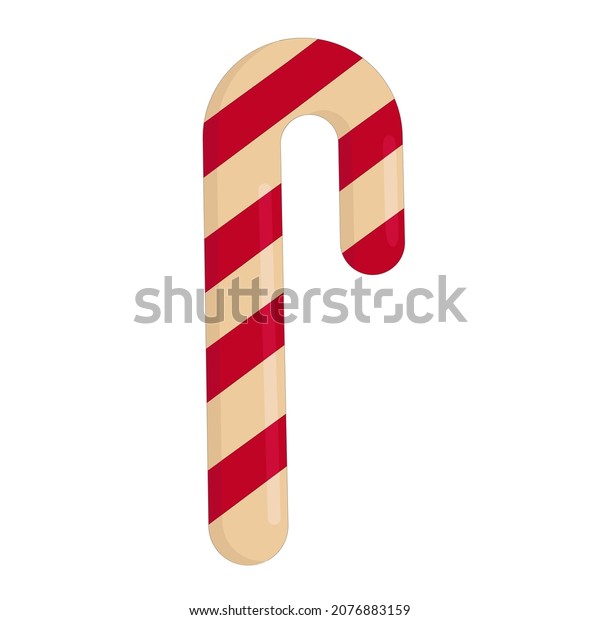 Christmas Candy Cane Form Colored Stick Stock Vector (Royalty Free ...