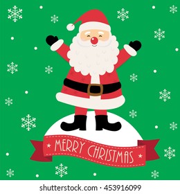 Christmas Card Santa Design Stock Vector (Royalty Free) 453916099 ...
