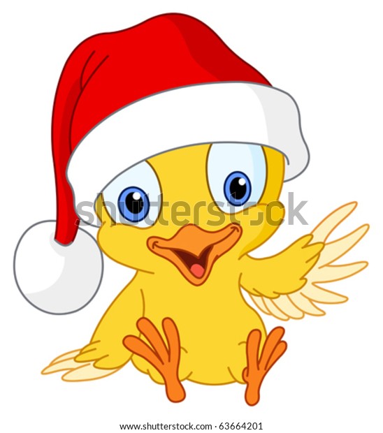 Christmas Chick Stock Vector (Royalty Free) 63664201