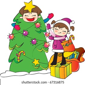 Christmas Child Stock Vector (Royalty Free) 67316875 | Shutterstock