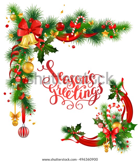 Christmas Corner Design Stock Vector (Royalty Free) 496360900