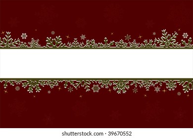 Christmas Frame Red Green Snowflakes Stock Vector (Royalty Free ...