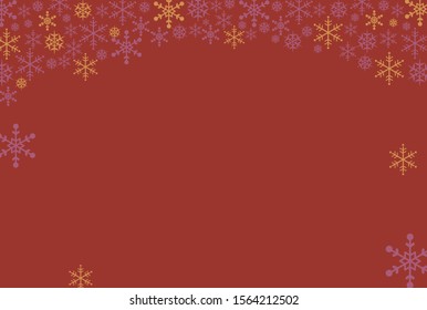 Christmas Frame Snowflakes Red Background Stock Vector (Royalty Free ...