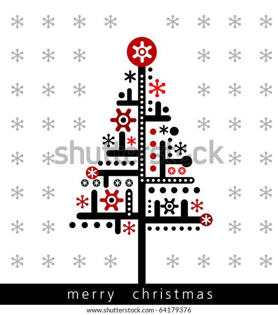 Christmas Funky Greeting Card Vector Illustration Stock Vector (Royalty ...