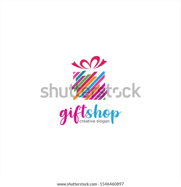 Christmas Gift Logo Gift Logo Design Stock Vector (Royalty Free ...