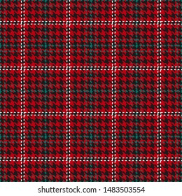 Christmas Glen Check Seamless Pattern Stock Vector (Royalty Free ...