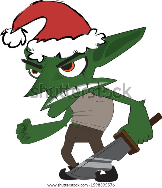 Christmas Goblins Christmas Hats Stock Vector (Royalty Free) 1598395576