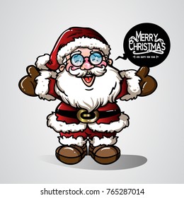 Santa Claus Smoke Character Vector Art Stock Vector (Royalty Free ...