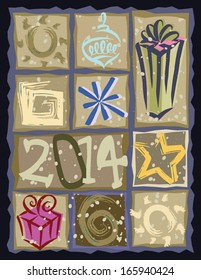 Christmas Holiday Vector Collage Stock Vector (Royalty Free) 165940424 ...