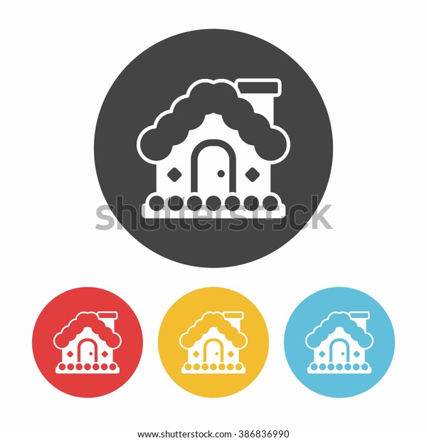 Christmas House Icon Stock Vector (Royalty Free) 386836990 | Shutterstock