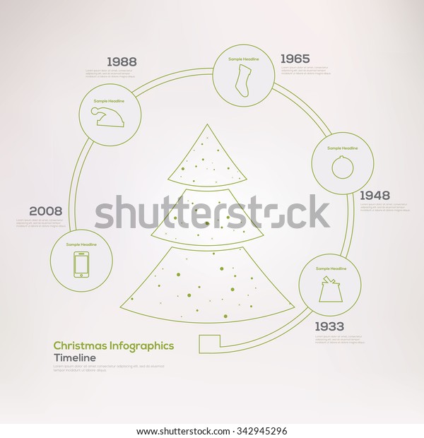 Christmas Infographic Timeline Vector Illustration Stock Vector ...