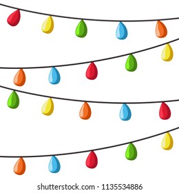 Christmas Lights Object Stock Vector (Royalty Free) 1135534886 ...