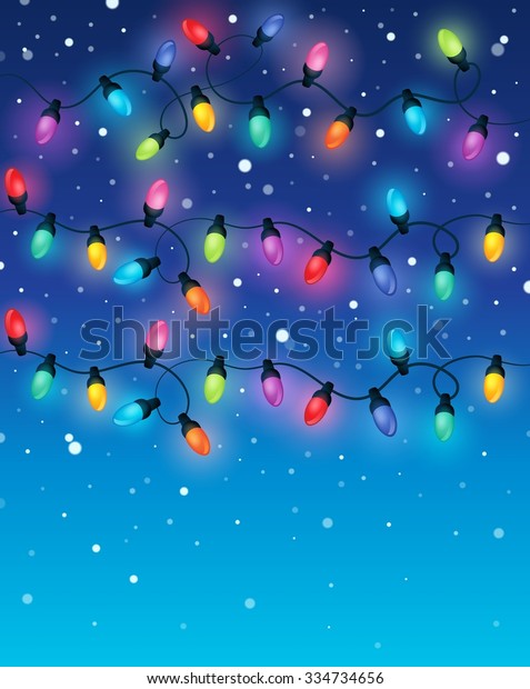Christmas Lights Theme Image 2 Eps10 Stock Vector (Royalty Free ...