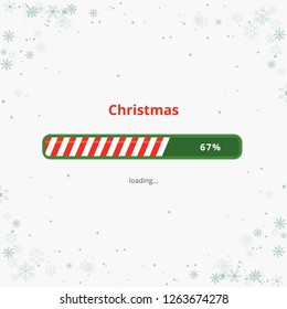 Christmas Loading Bar Infographic Vector Illustration Stock Vector ...