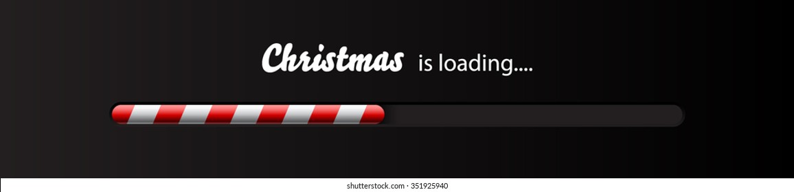 Christmas Loading Bar Vector Illustration Stock Vector (Royalty Free ...