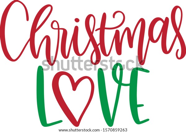 Christmas Love Vector Illustration Isolated On Stock Vector (Royalty ...