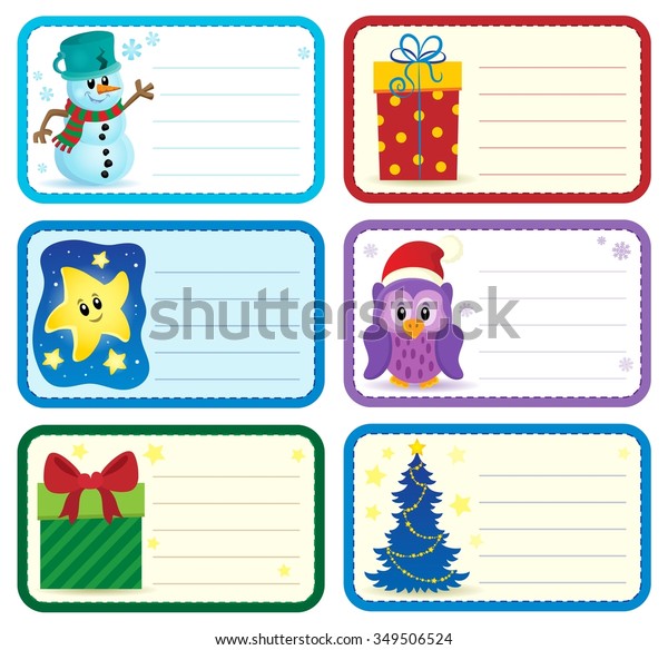 Christmas Name Tags Collection 2 Eps10 Stock Vector (Royalty Free ...