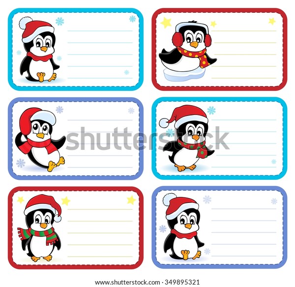 Christmas Name Tags Collection 3 Eps10 Stock Vector (Royalty Free ...