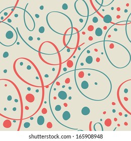 Christmas Pattern Streamers Confetti Seamless Background Stock Vector ...