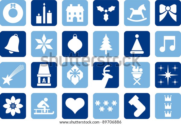 Christmas Pictograms Stock Vector (Royalty Free) 89706886 | Shutterstock