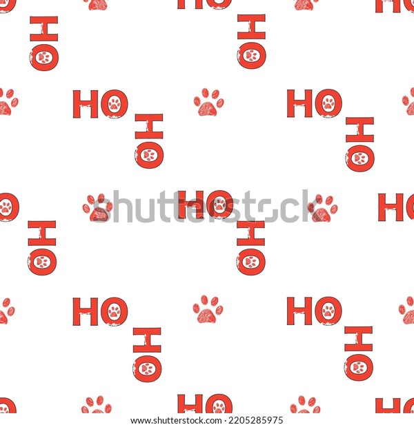 Christmas Red Ho Ho Ho Slogan Stock Vector (Royalty Free) 2205285975 ...