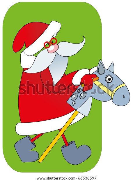 Christmas Santa Horse Stock Vector (Royalty Free) 66538597 | Shutterstock