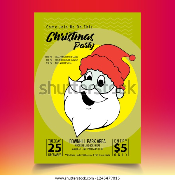 Christmas Santa Poster Stock Vector (Royalty Free) 1245479815 ...