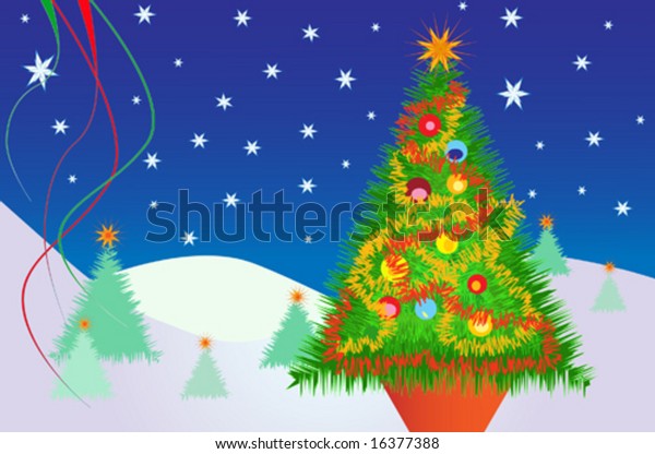 Christmas Scene Vector Illustration Stock Vector (Royalty Free ...