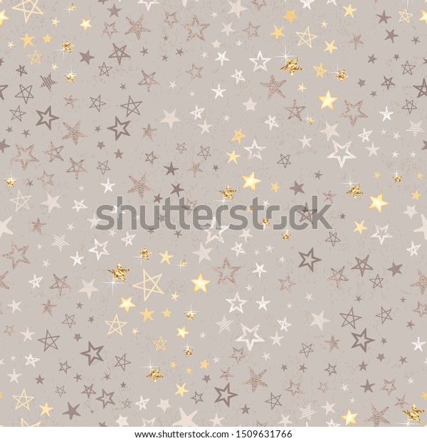 Weihnachten nahtloses Muster mit duftenden Sternen: Stock-Vektorgrafik ...