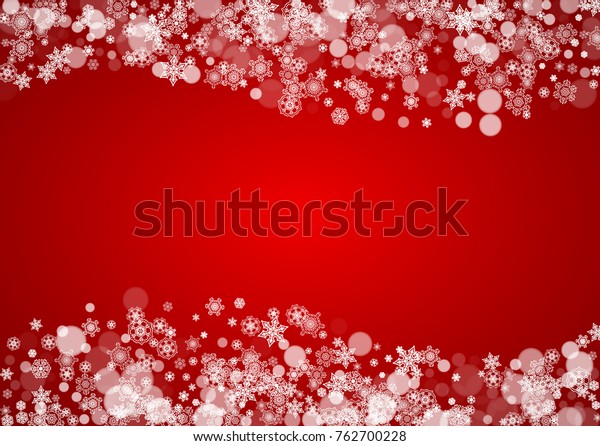 Christmas Snow On Red Background Santa Stock Vector (Royalty Free ...