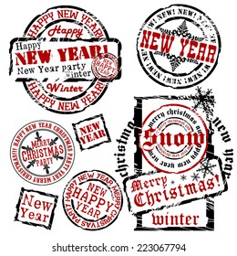 Collection Stamps Store Element Design Vector: vector de stock (libre ...