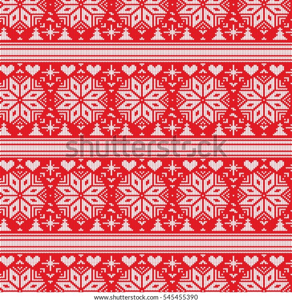 Christmas Sweater Pattern Stock Vector (Royalty Free) 545455390 ...