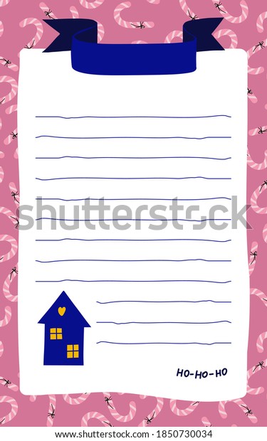 Christmas Template Letter Santa Frame Text Stock Vector (Royalty Free ...