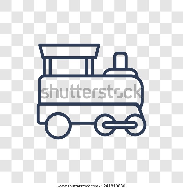 Christmas Train Icon Trendy Linear Christmas Stock Vector (Royalty Free ...