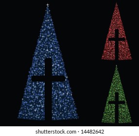 Christmas Tree Cross Stock Vector (Royalty Free) 14482642 | Shutterstock